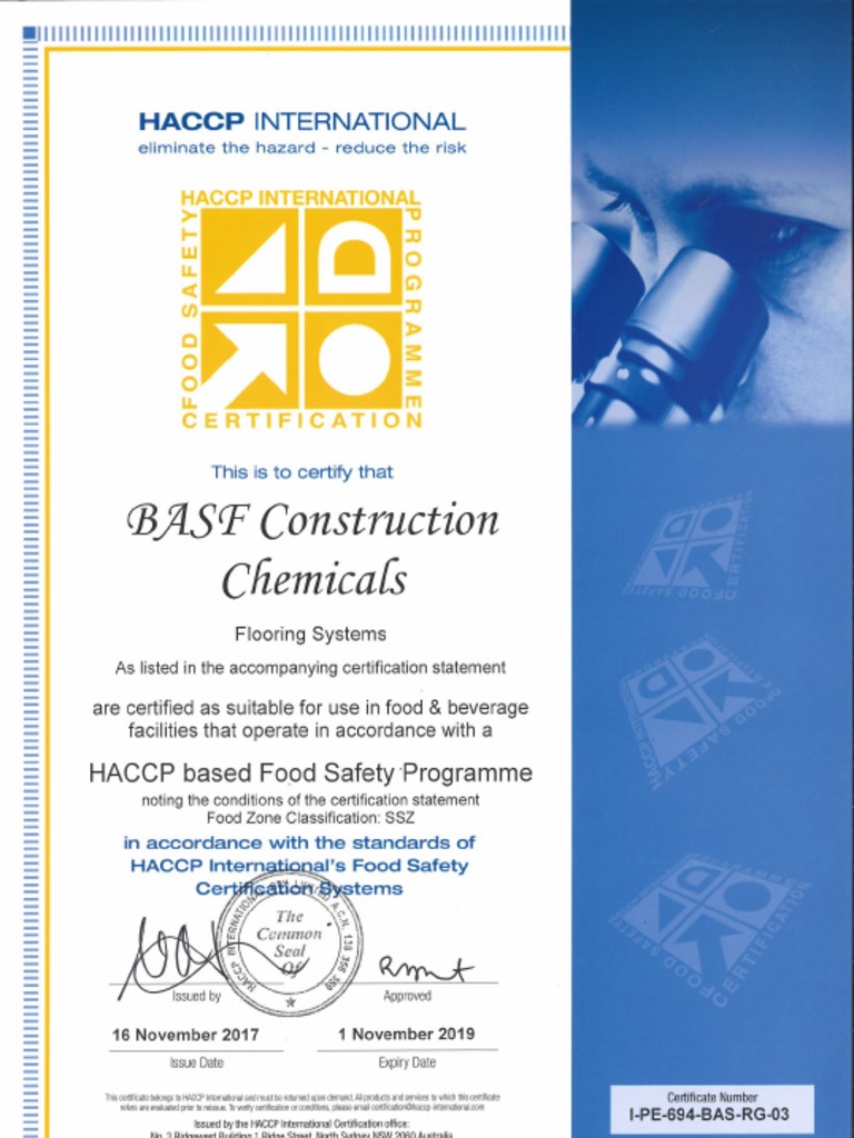 BASF Ucrete Cert & State 2017 | PDF