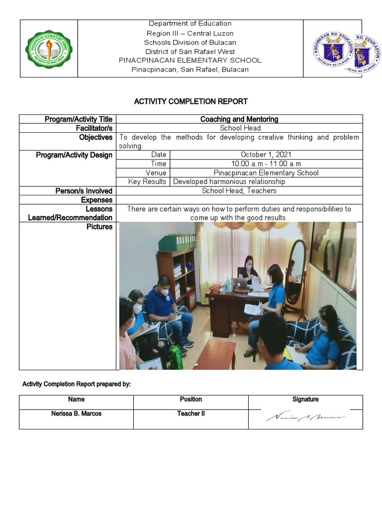 Teacher Development Activities Report | PDF