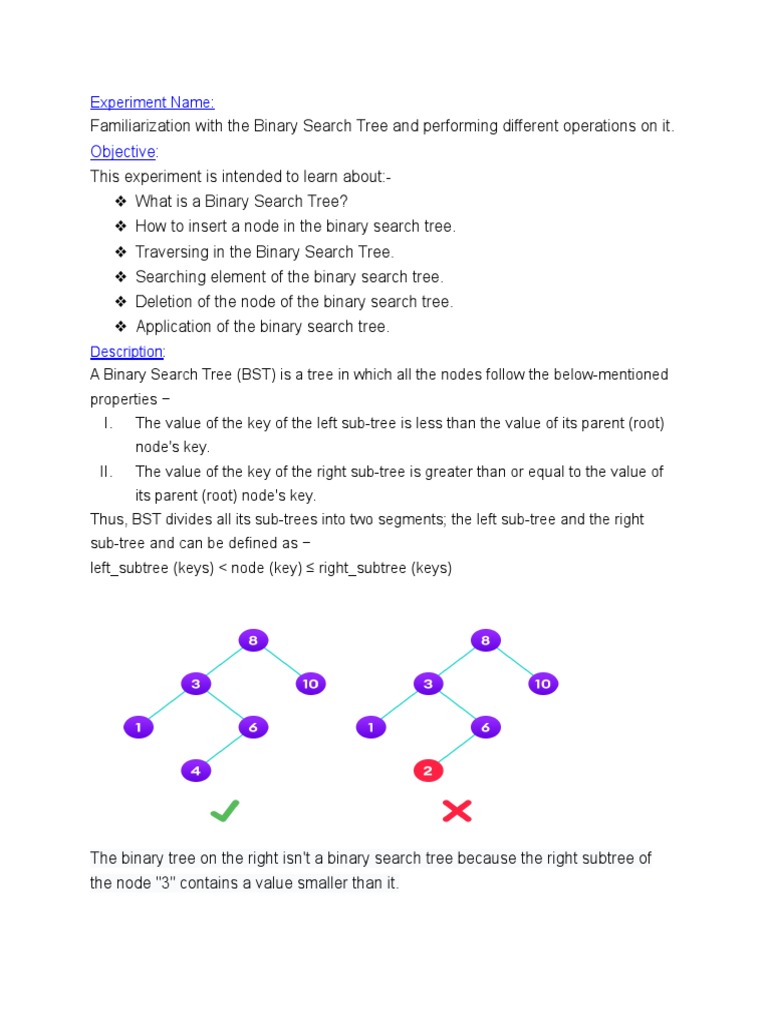 Data Structure Report On Bst Pdf