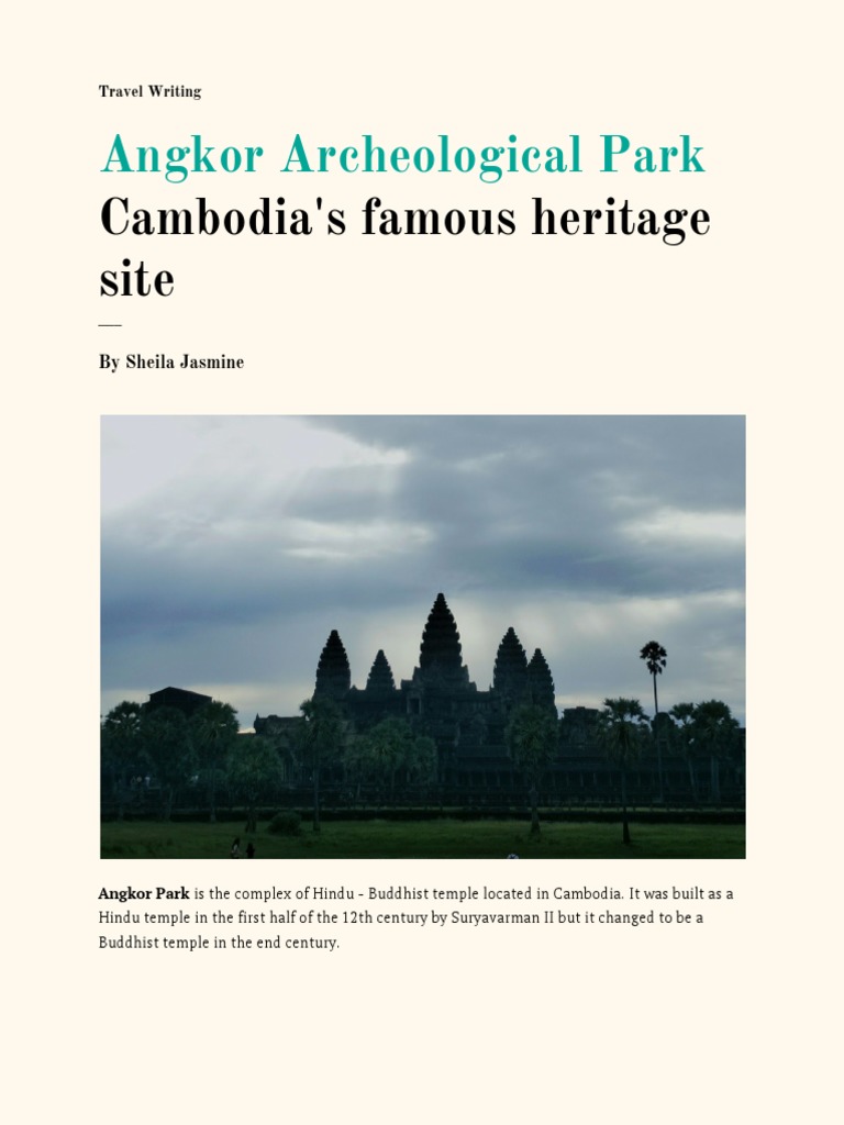 Angkor Archeological Park | PDF | Angkor | Angkor Wat