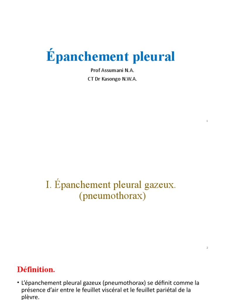 Épanchement Pleural | PDF | Causes de décès | Épidémiologie