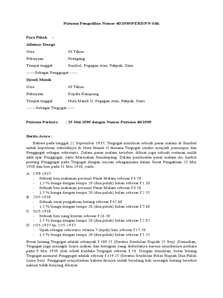 Resume Putusan | PDF