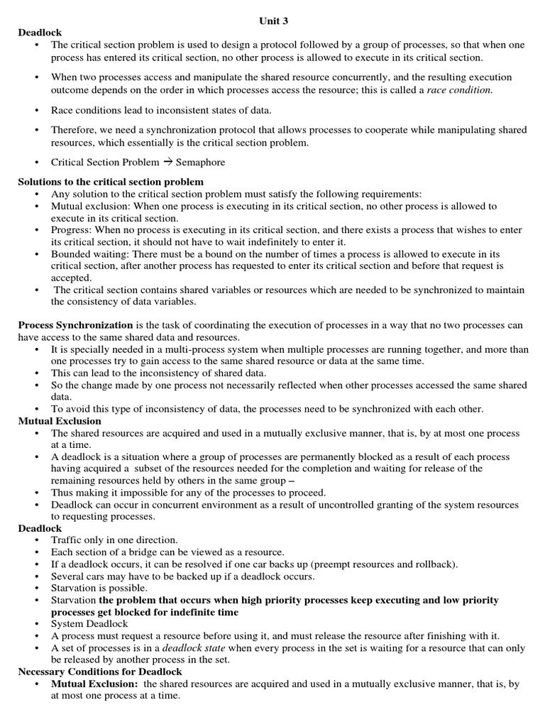 OS Unit 3 Notes | PDF