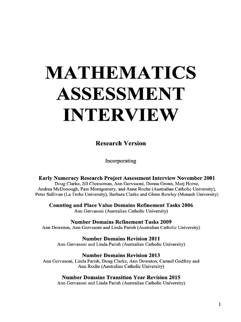 Harrison - Mathematics Assessment Interview Scirpt Book - EPM742 ...