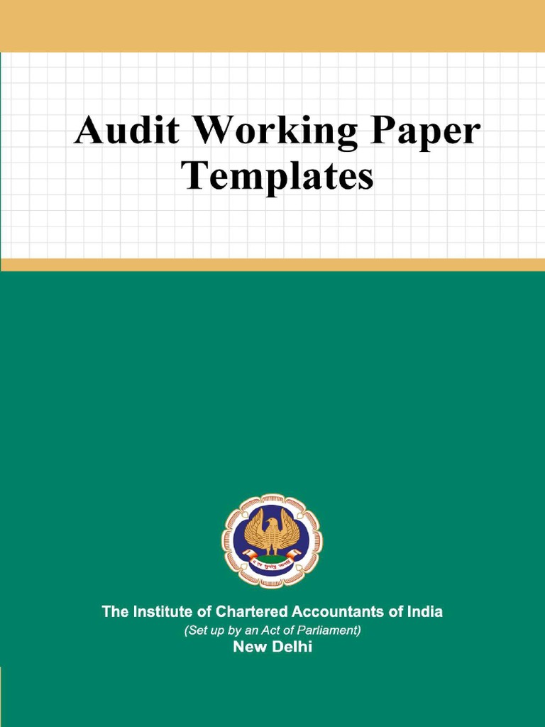 ICAI Audit Working Paper Templates | PDF | Financial Audit | Going Concern
