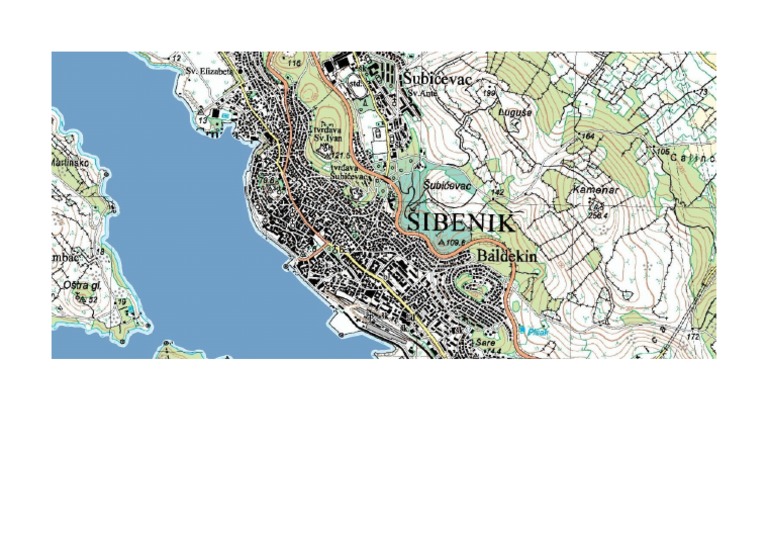 Šibenik Karta | PDF