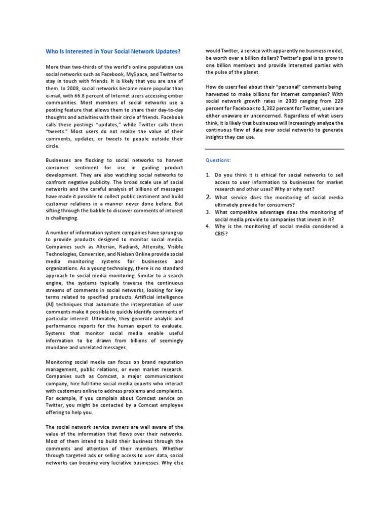 Assignment 1 - Ethical and Societal Issues (Access To Information ...