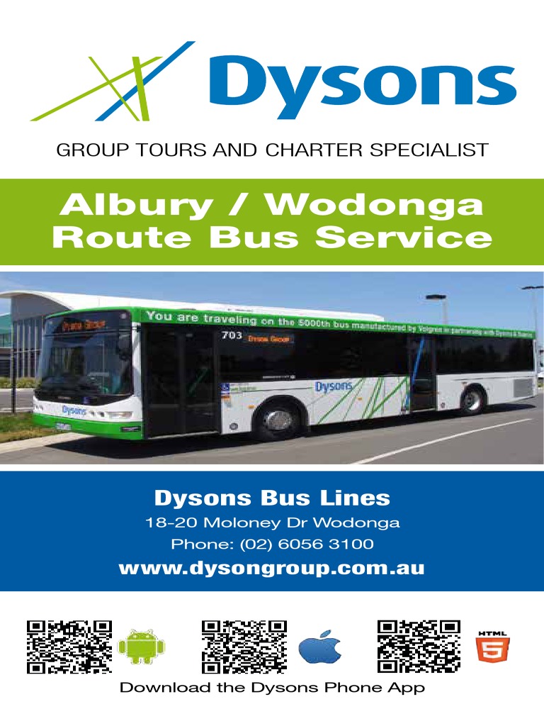 Dysons Bus Lines Timetable | PDF
