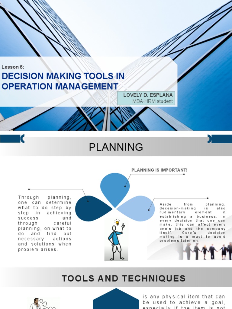 Decision-Making Tools | PDF | Swot Analysis | Decision Making