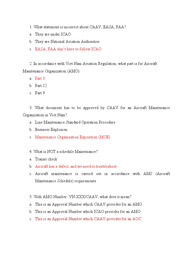 Aviation Maintenance Quiz | PDF | Aircraft | Aeronautics