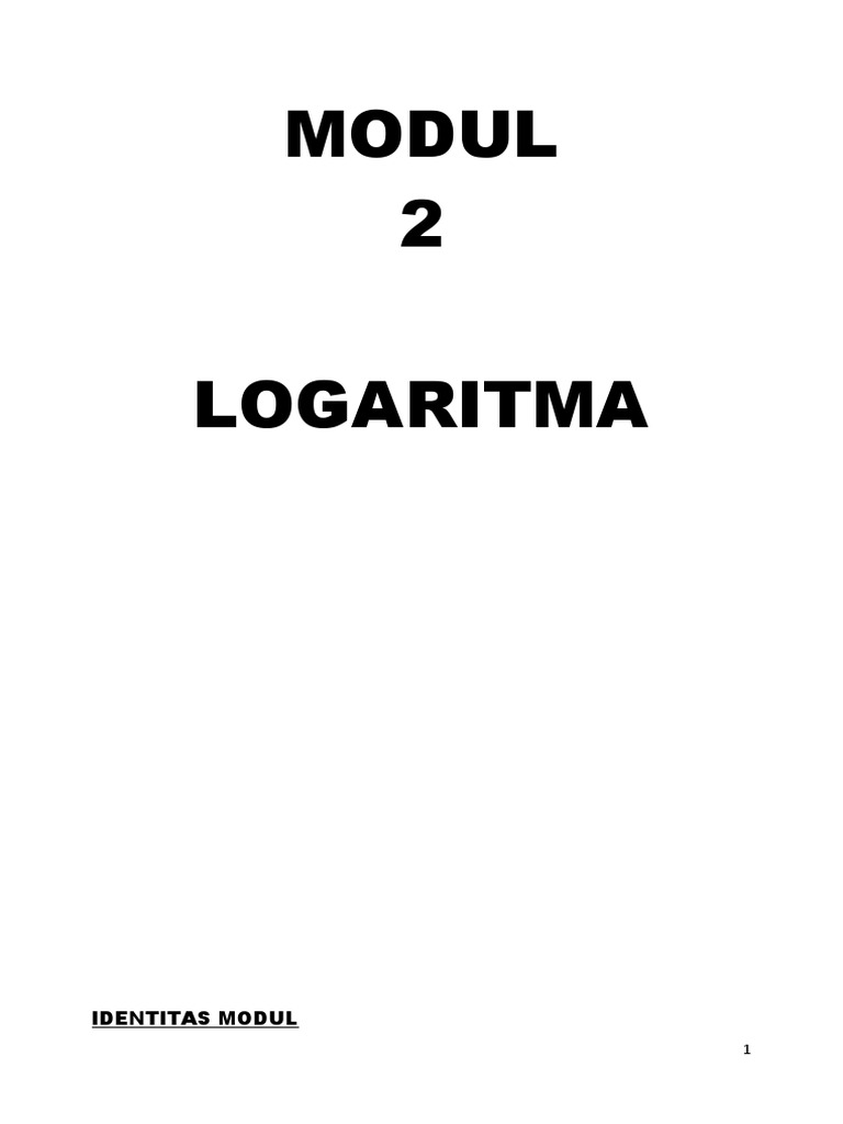 Modul Logaritma Kelas X SMK | PDF | Karier & Perkembangan | Seni