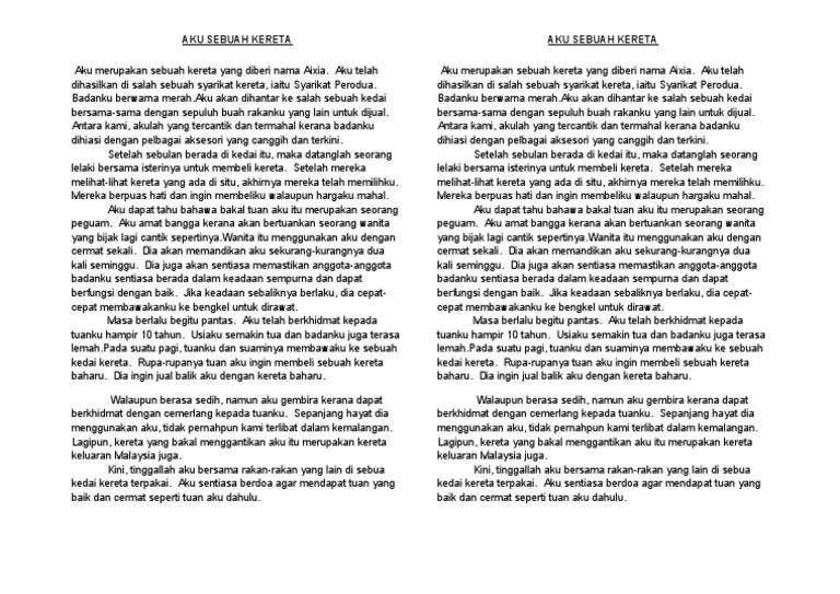 Kisah Kereta Aixia Yang Setia Pdf