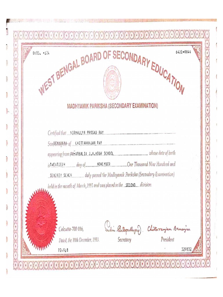 Mithu MP Certificate | PDF