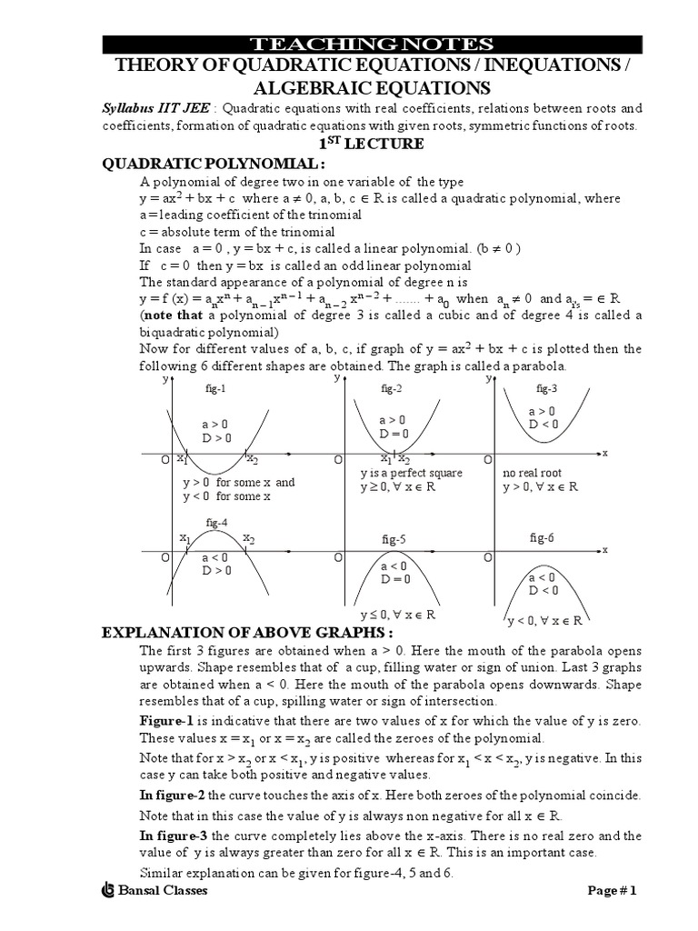 Quadratic Equation TN F | PDF | Quadratic Equation | Zero Of A Function