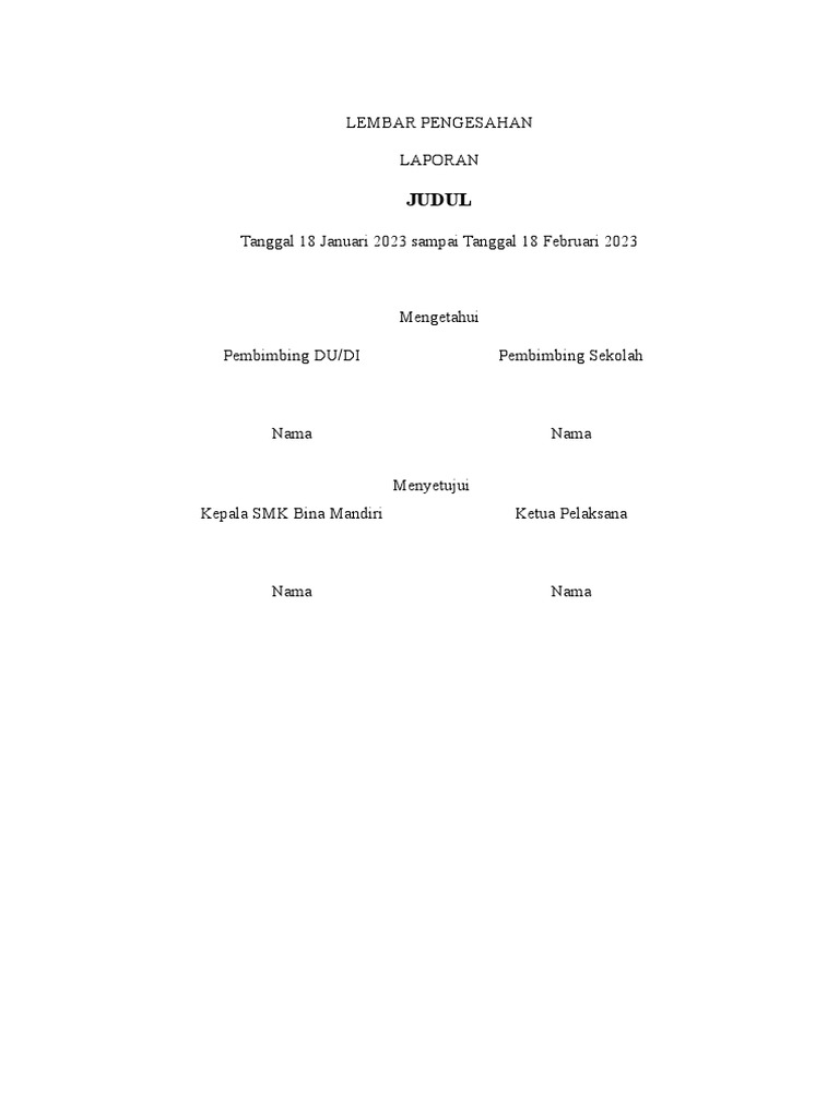 LEMBAR PENGESAHAN Laporan 1 | PDF