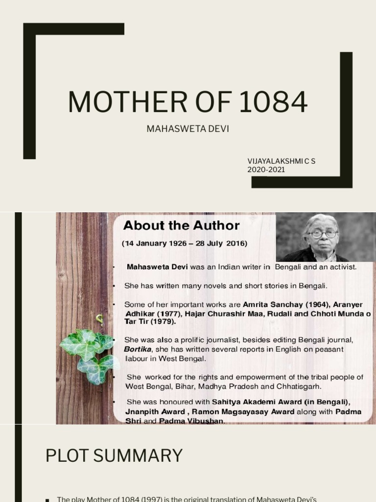 Mother of 1084 Summary | PDF | Social Science
