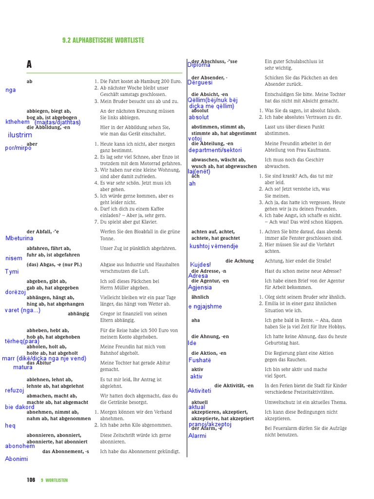 Vokabelliste B1 (Final) | PDF