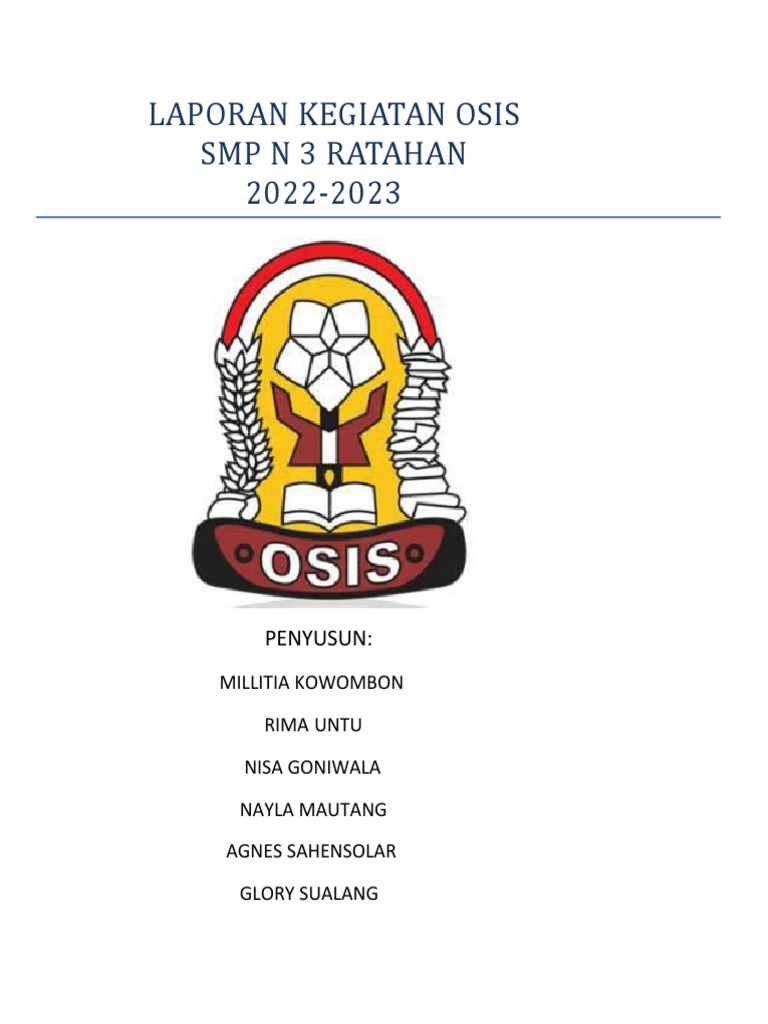 CONTOH LAPORAN KEGIATAN OSIS | PDF