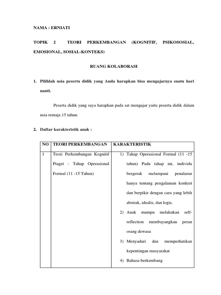Erniati - T2 Ruang Kolaborasi | PDF | Sains & Matematika