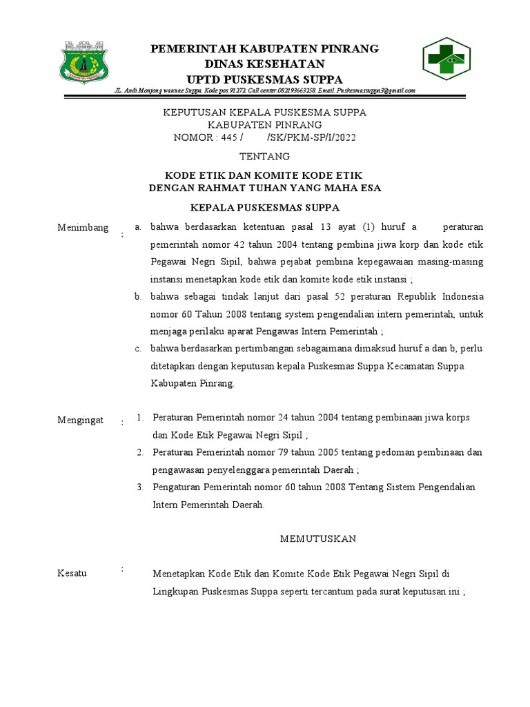 SK Kode Etik | PDF