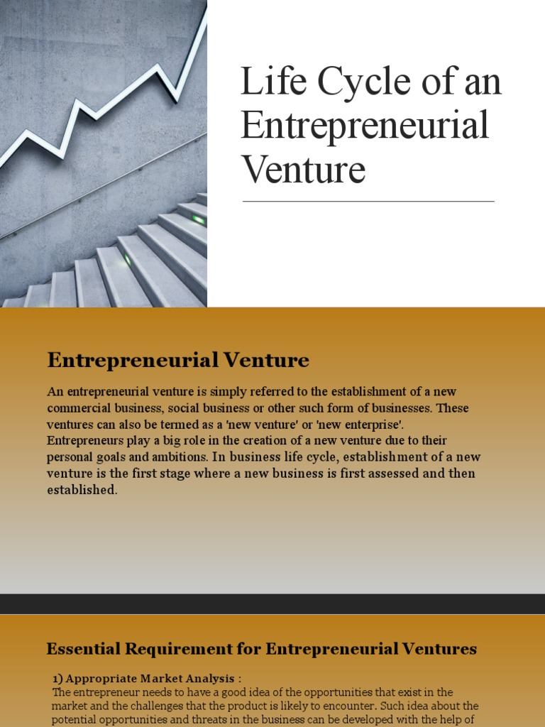 Life Cycle of An Entrepreneurial Venture | PDF | Entrepreneurship ...