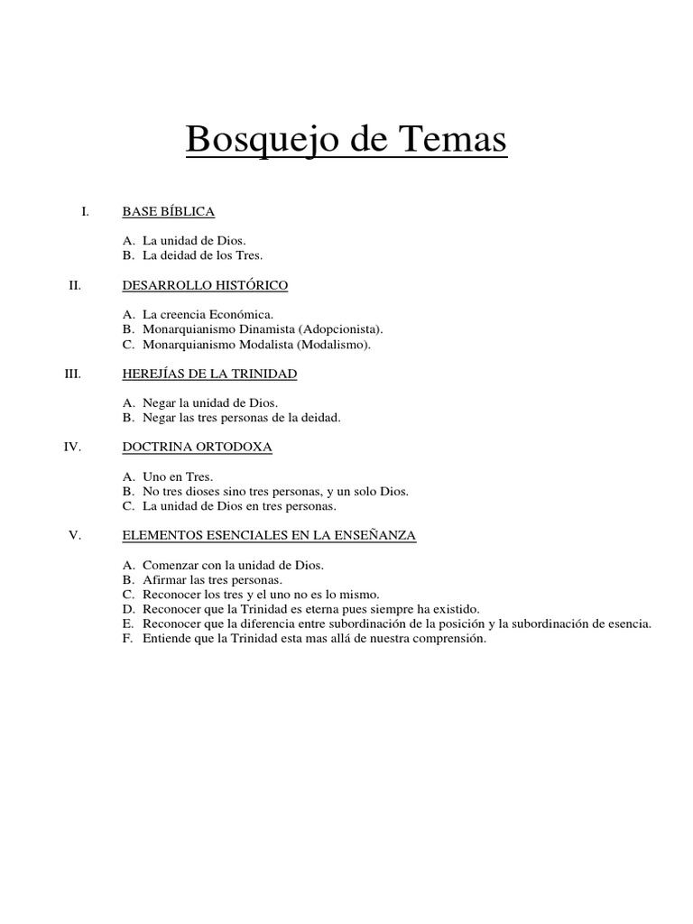 Bosquejo de Temas | PDF