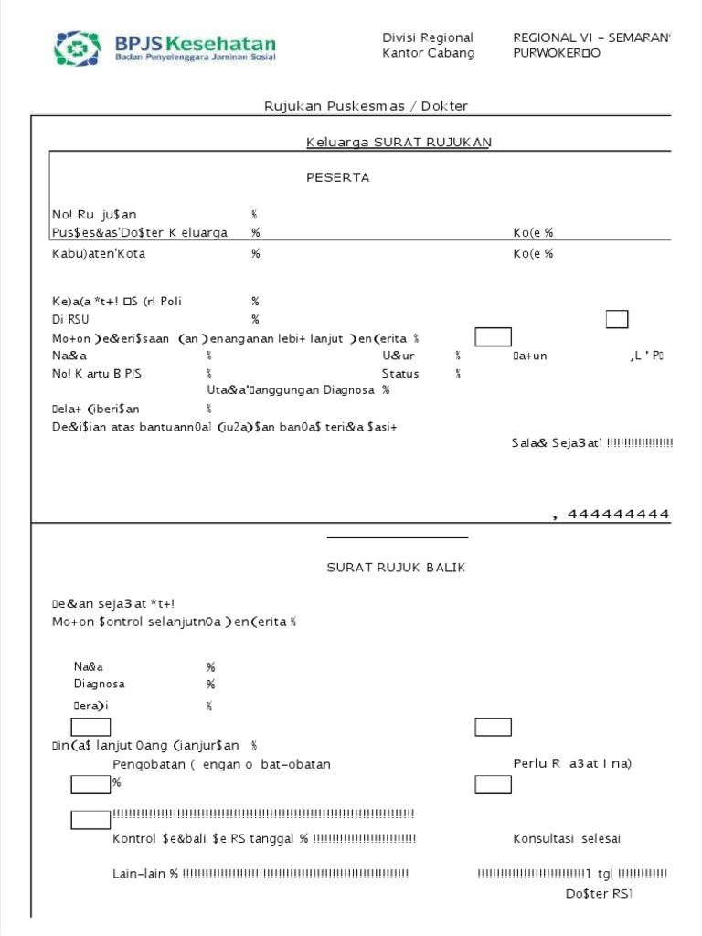 Format Rujukan Dan Rujuk Balik | PDF