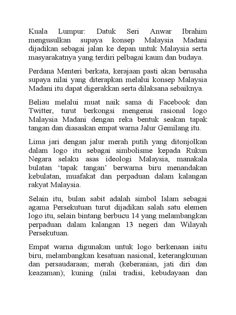 Konsep Malaysia Madani | PDF