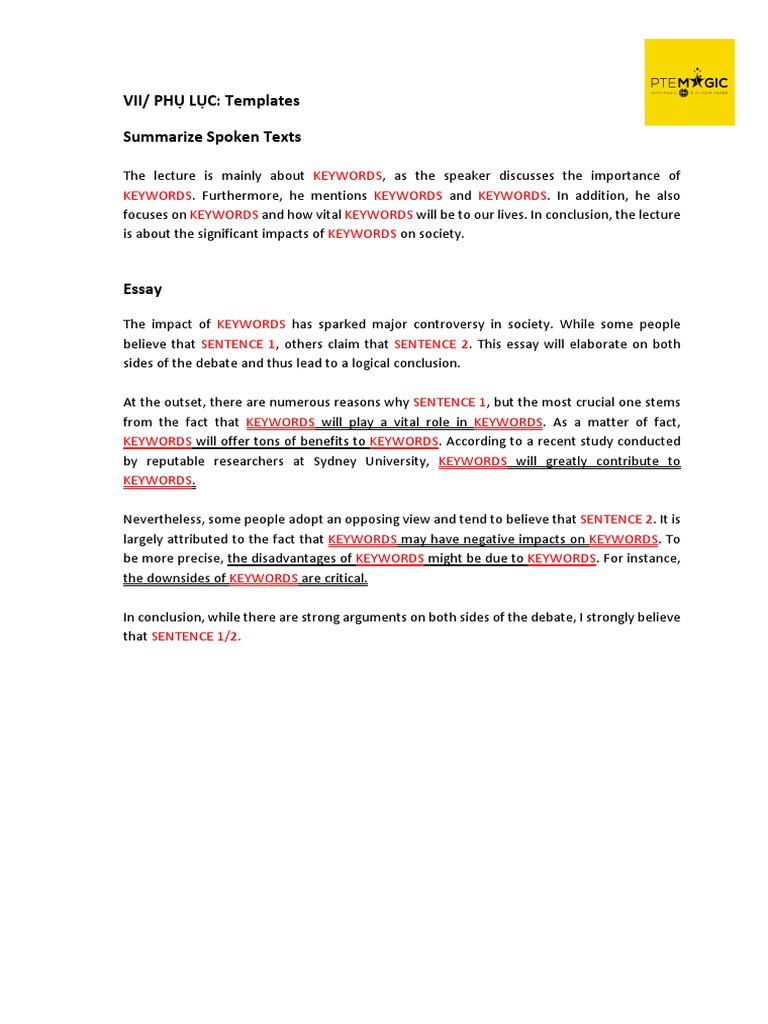 Template SST & Essay | PDF