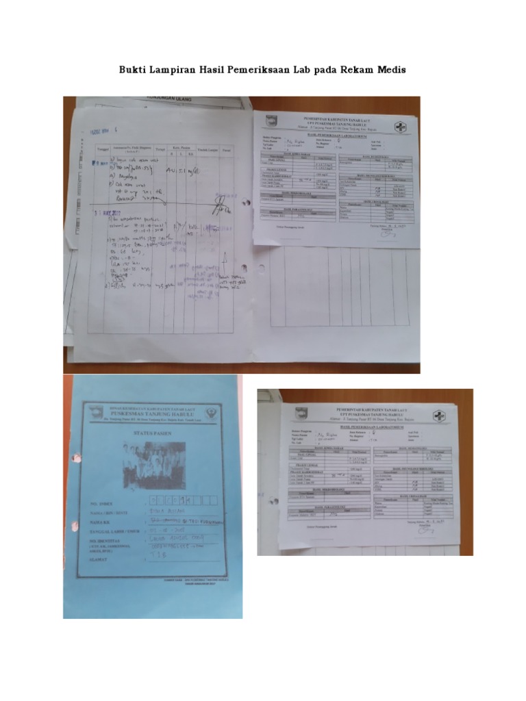 5.3.2.2 Bukti Lampiran Hasil Pemeriksaan Lab Pada Rekam Medis | PDF