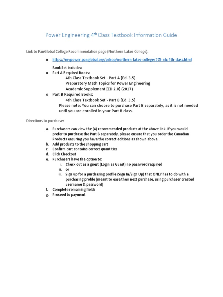 22-23 Power Engineering 4th Class Textbook Information Guide | PDF