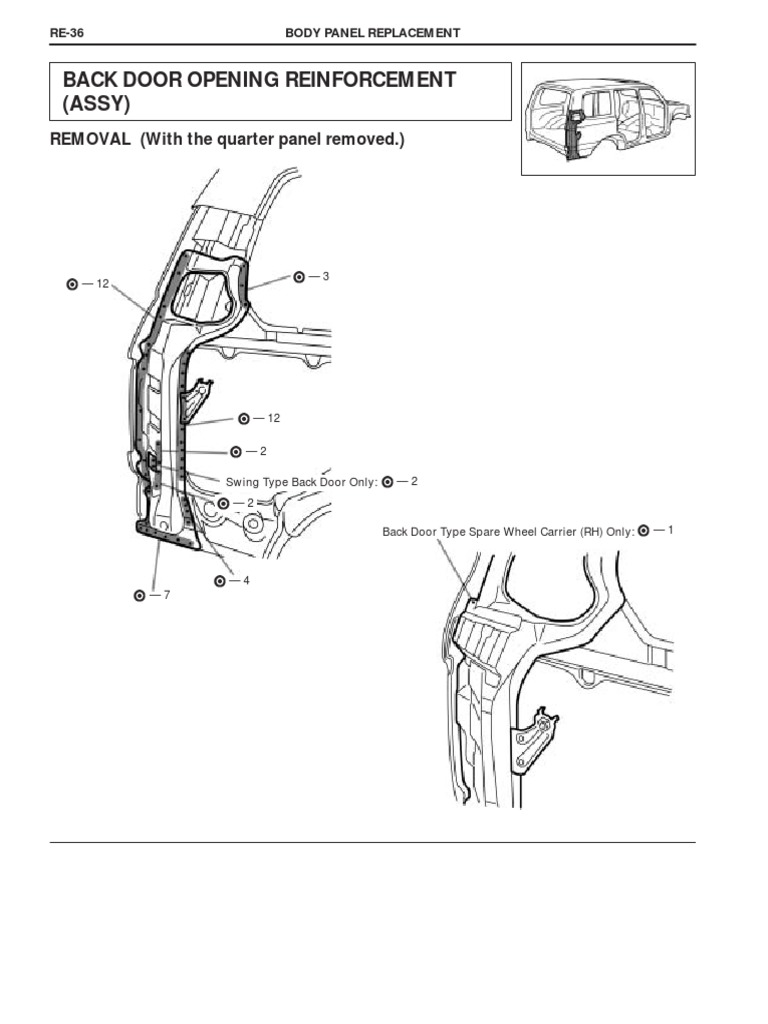 Back Door Opening Reinforcement (ASSY) | PDF