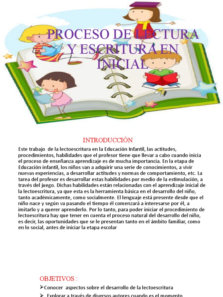 Proceso de Lectura y Escritura en Inicial | PDF