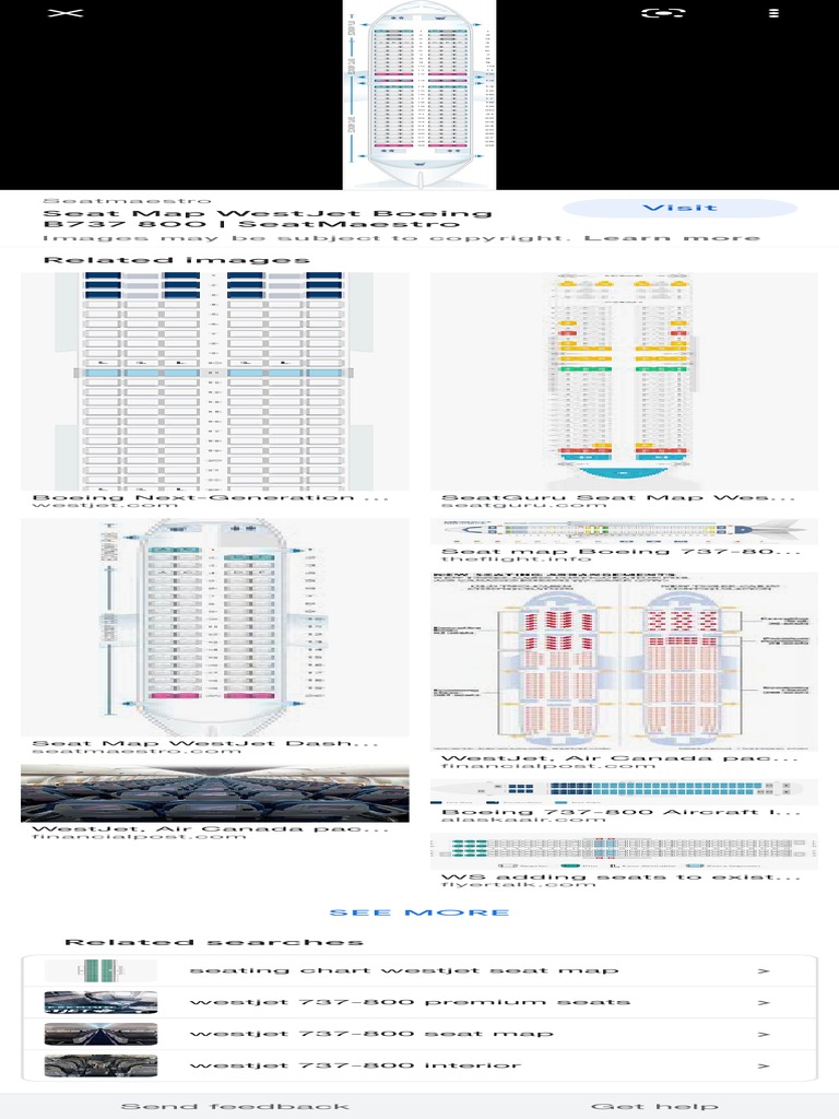 Westjet Plane Layout - Google Search | PDF