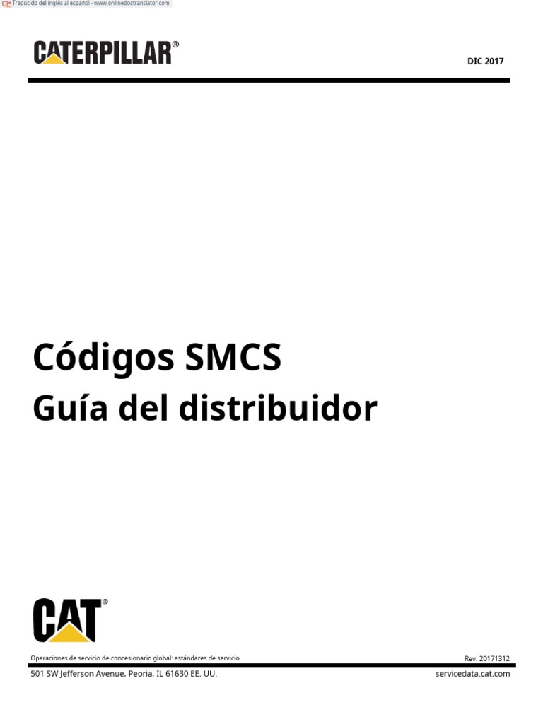 SMCS Codes Dealer Guidebook - En.es | PDF