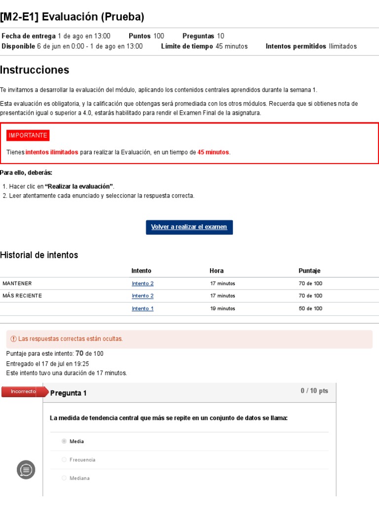 Evaluación Estadística Módulo 2 | PDF