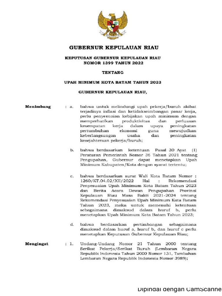 SK Umk Batam 2023 | PDF