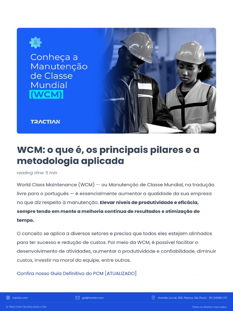 WCM - o Que É, Os Principais Pilares e A Metodologia Aplicada | PDF