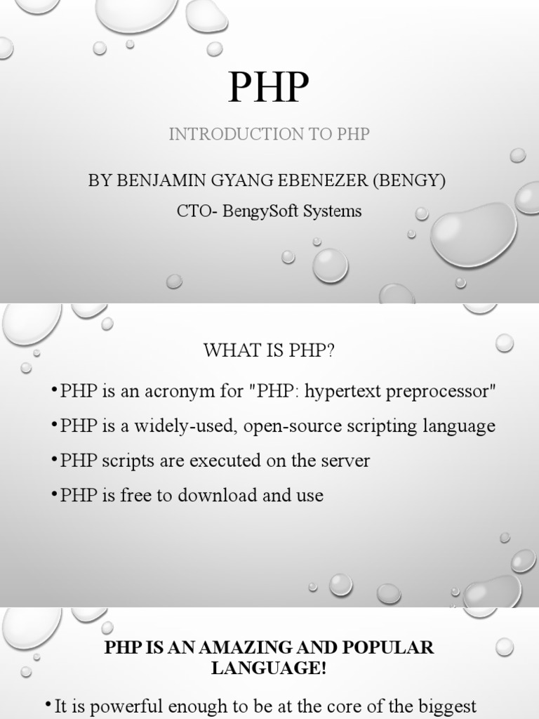 PHP - Lesson 1 | PDF