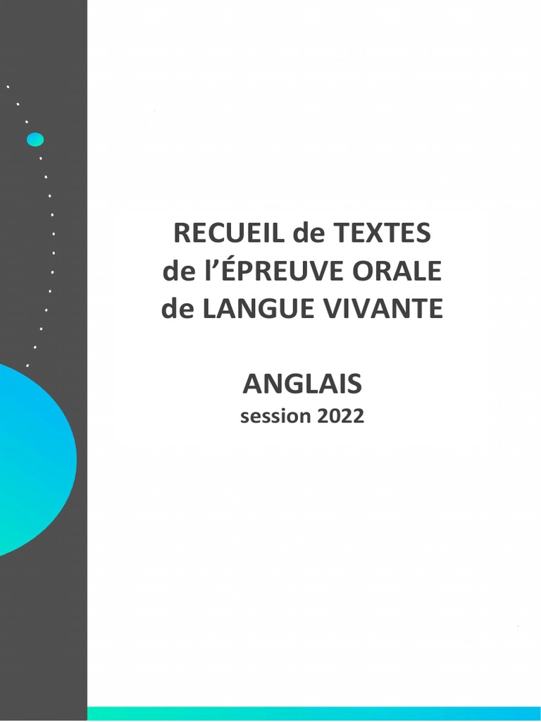 CCINP 2022 - Recueil de Textes Audio | PDF