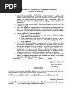 Admission Affidavit Sample | PDF | Affidavit | Government