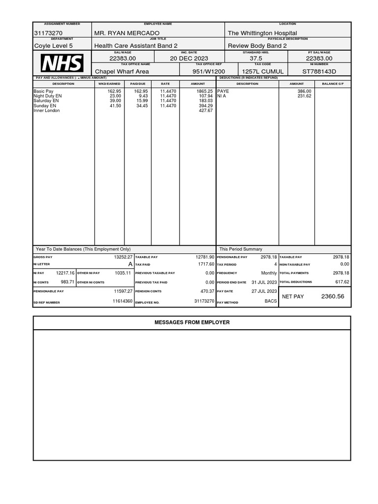 Epayslip 2023-07-27 31173270 | PDF | Personal Finance | Government