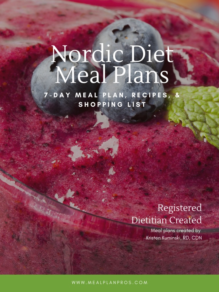 7-Day Nordic Diet Meal Plan | PDF