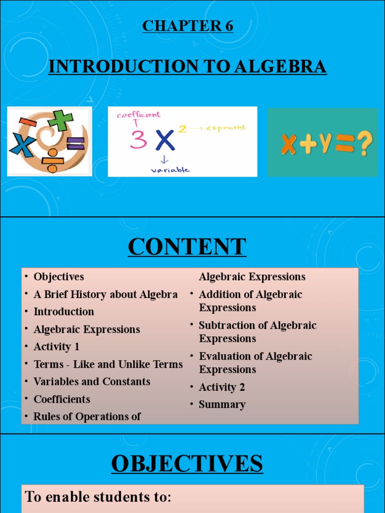 Class VI-Introduction To Algebra | PDF