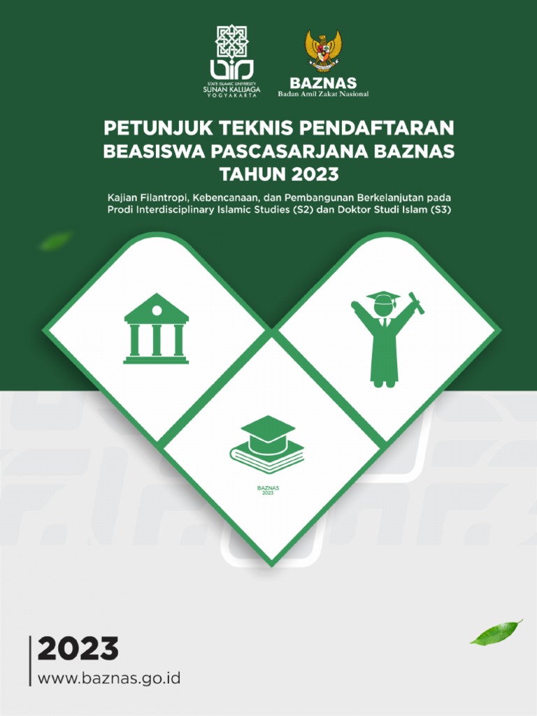 Panduan Pendaftaran Beasiswa Pascasarjana BAZNAS Tahun 2023 | PDF