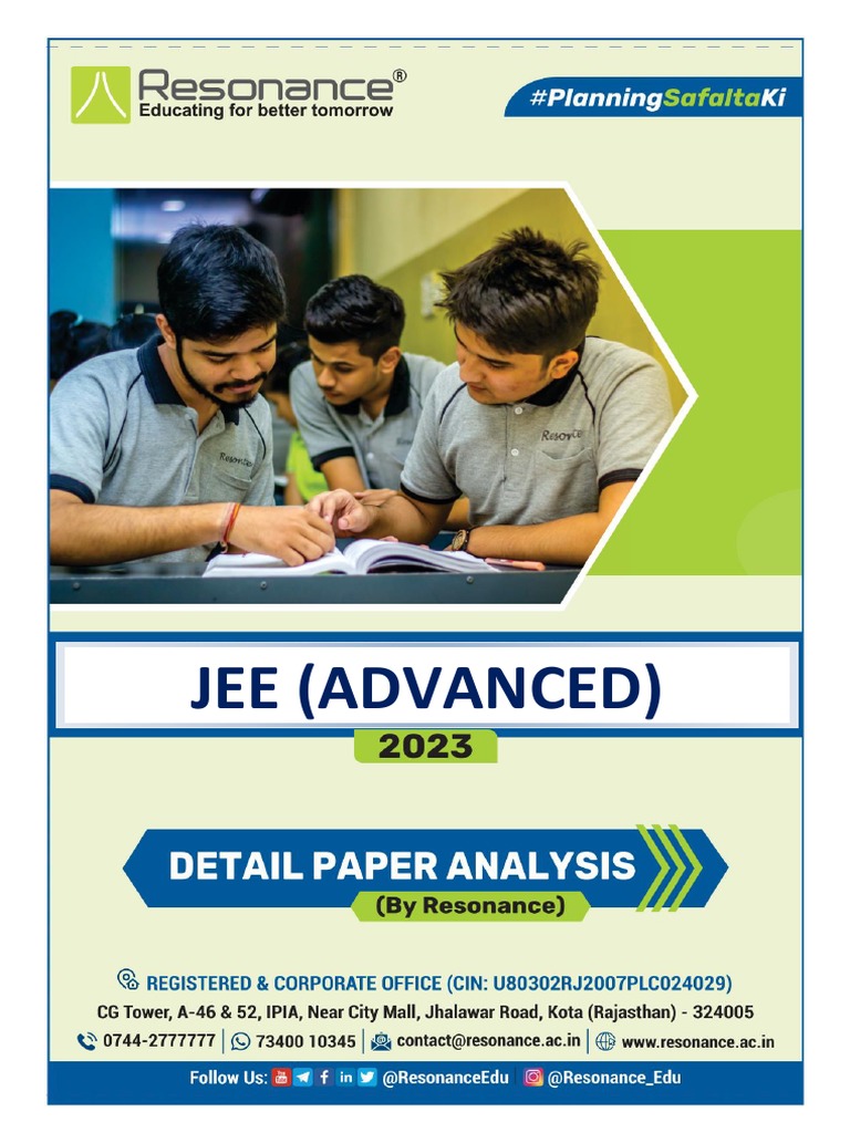 Detailed Analysis JEE ADV 2023 | PDF