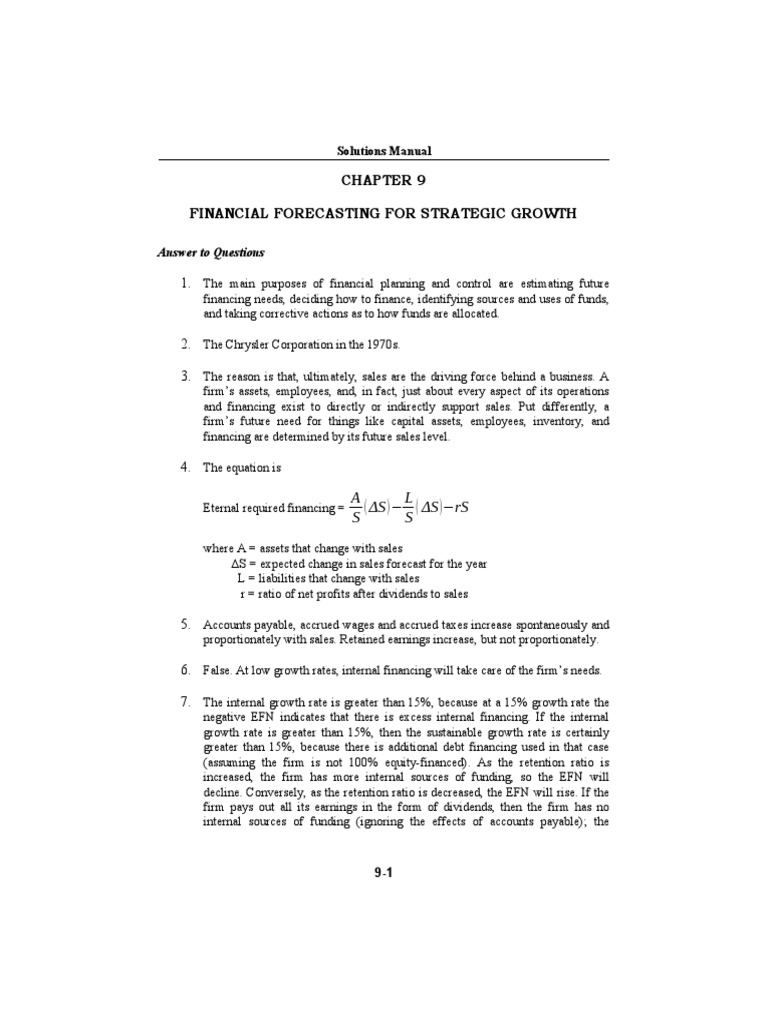 CHAPTER 9 - Answer | PDF