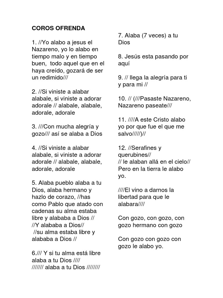 Coros Ofrenda | PDF