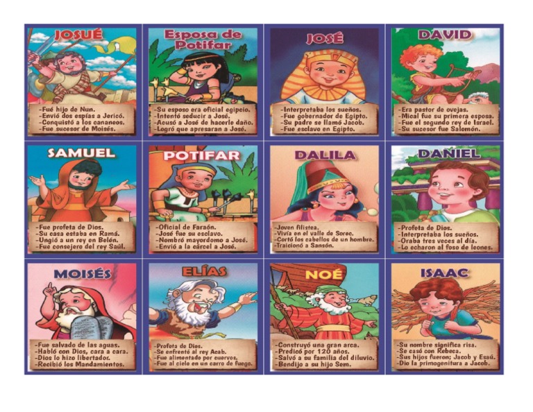 Memorama de Personajes Del Antiguo Testamento | PDF