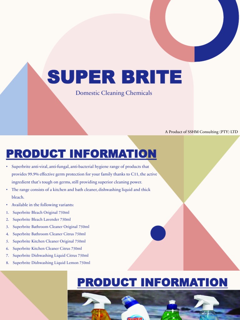 Superbrite Cleaning Products Range | PDF